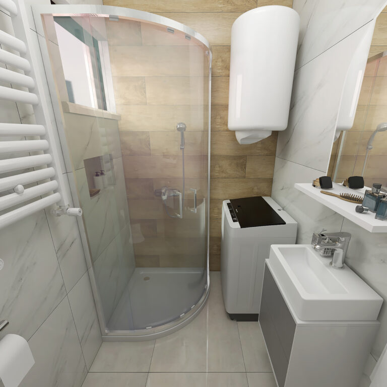 Uredjenje malog kupatila u minimalističkom stilu – .: ABR