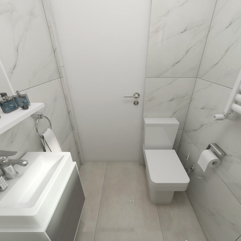 Uredjenje malog kupatila u minimalističkom stilu – .: ABR